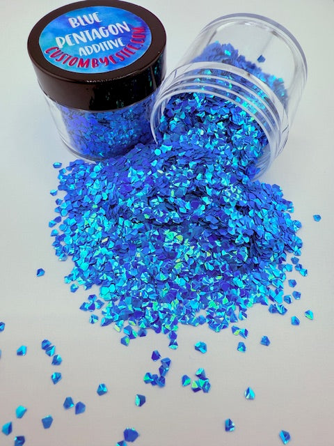 Blue Color Shift Pentagons 5-7 – Custom By Estee