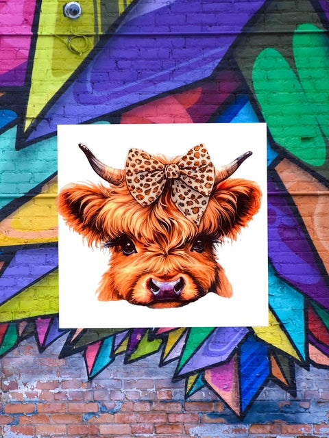 537. 3 Horned Leopard Cow Decal – Custom By Estee