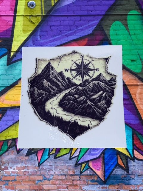 496. Distressed Map Decal – Custom By Estee